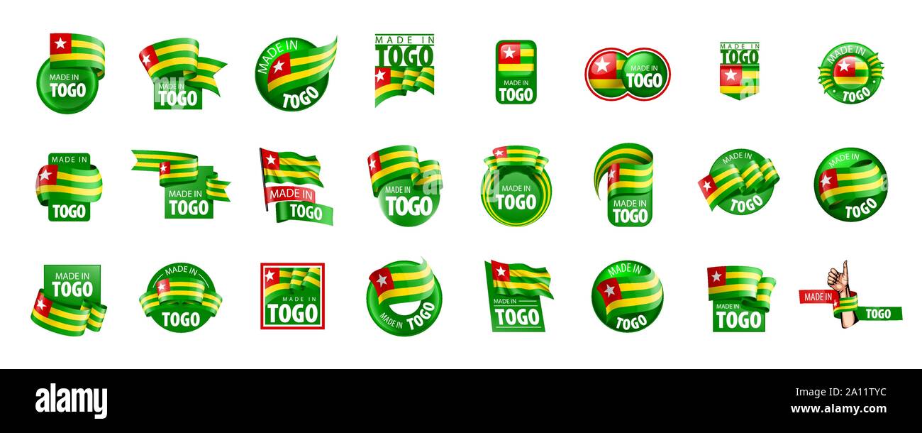 togo flag, vector illustration on a white background Stock Vector Image ...