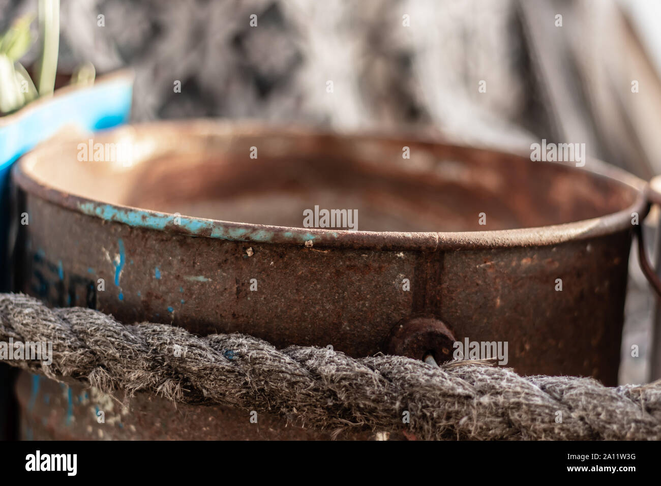 Tin bucket retro antique old hi-res stock photography and images - Alamy