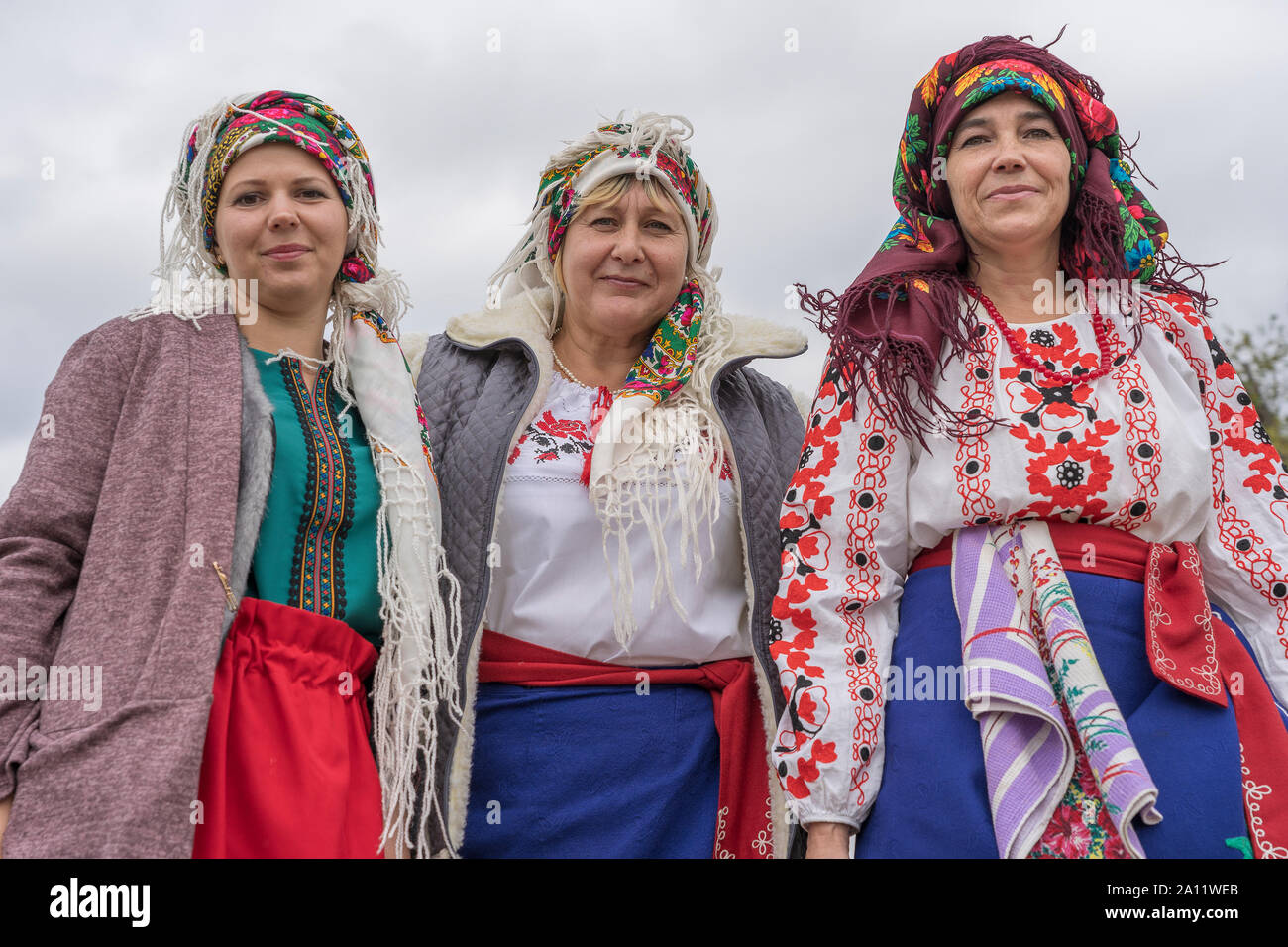 Slavuta, Ukraine - september 22, 2019 : Ukrainian women in national ...