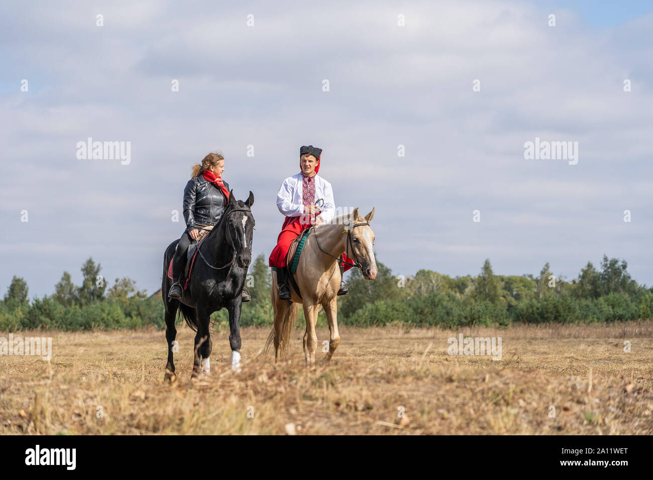 Slavuta, Ukraine - september 22, 2019 : Ukrainian guy and girl on ...