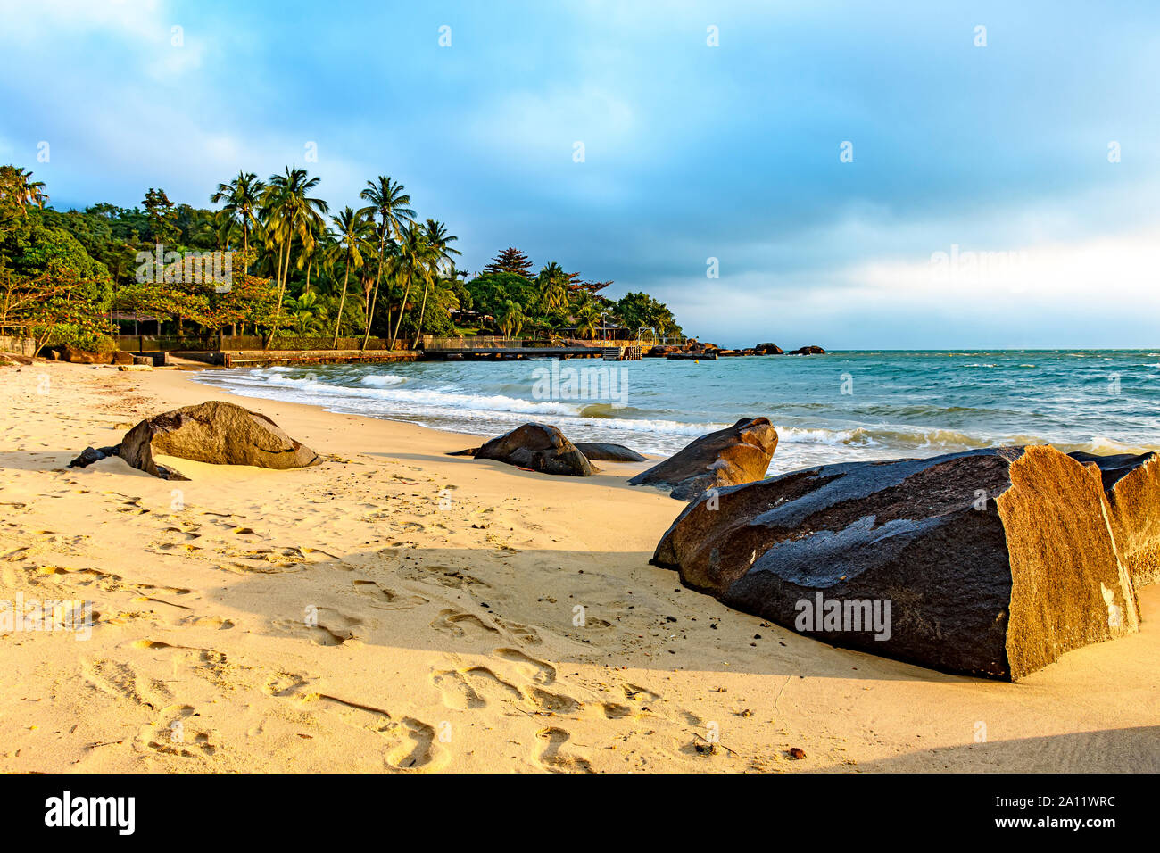 Ilhabela Island Beach one of the main tourist spots of the coast of Sao ...