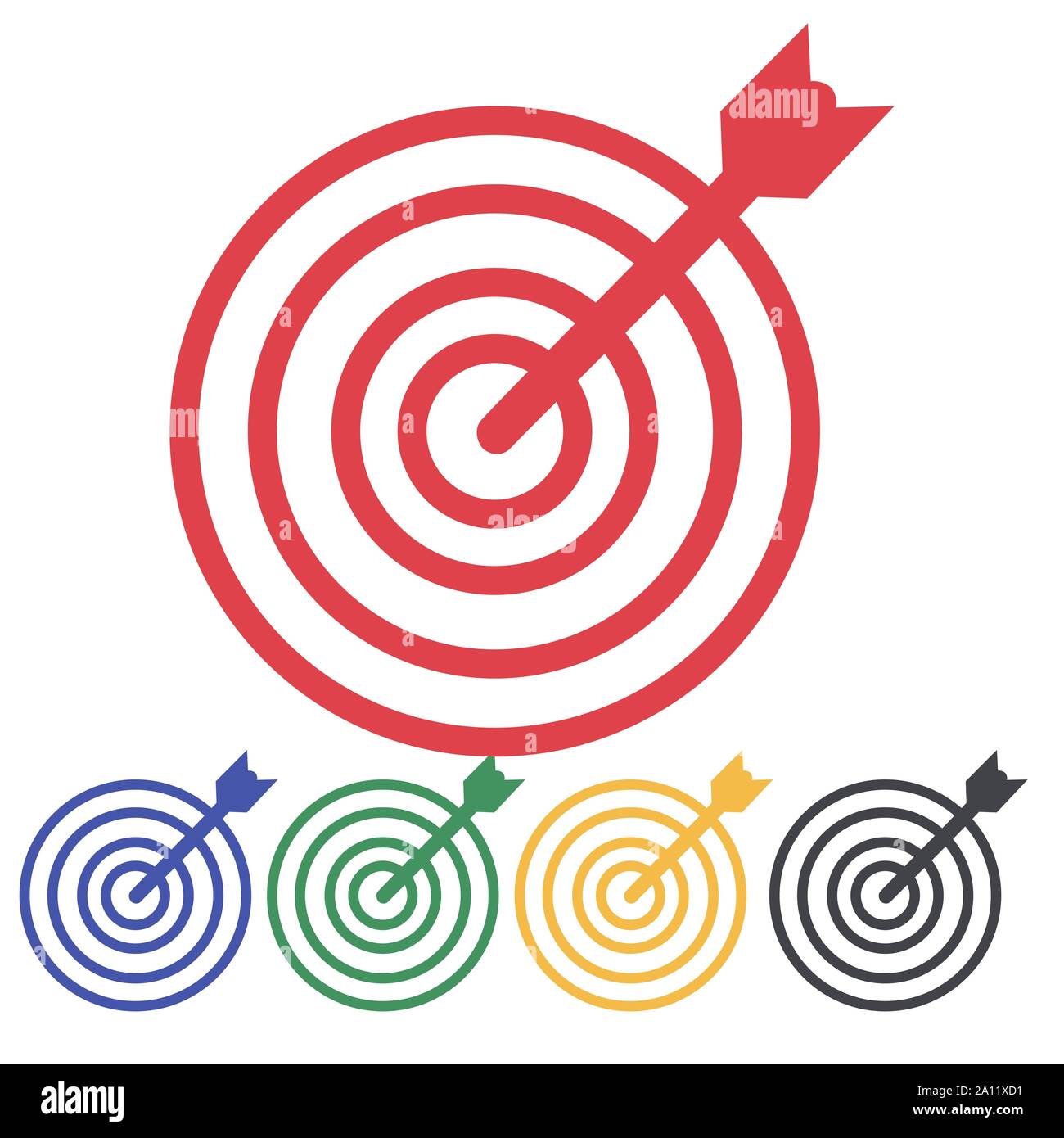 aim, arrow, Idea concept, perfect hit, winner, target goal icon ...