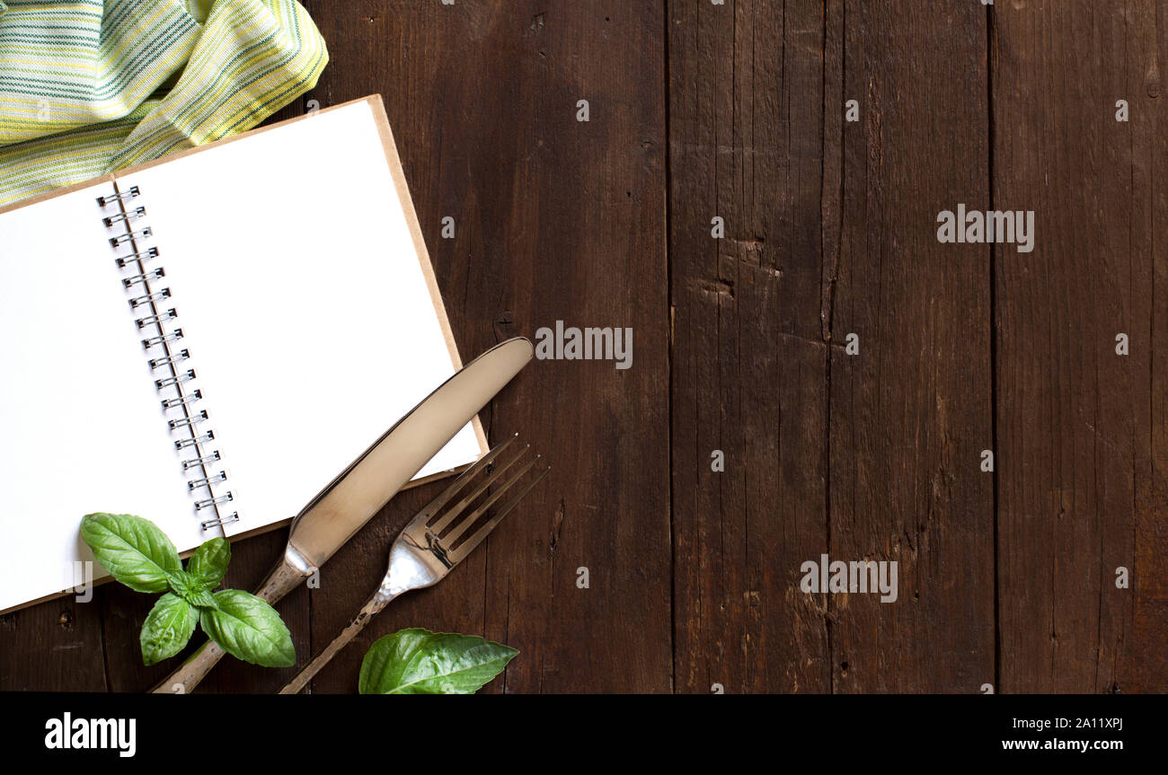 Blank paper menu fork knife hi-res stock photography and images - Alamy