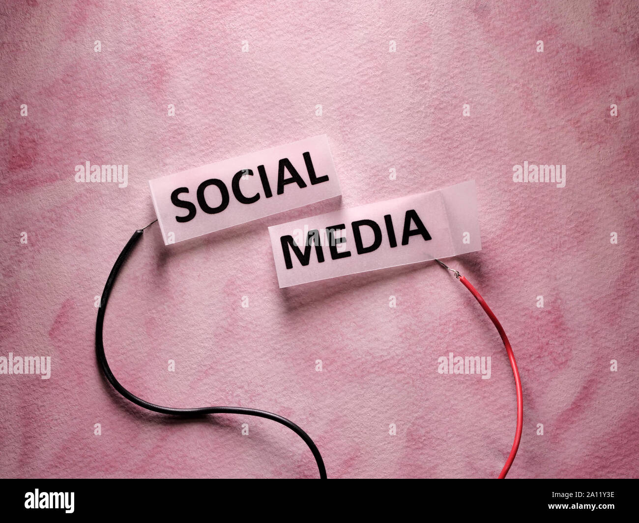 Close up of a Social media tag label Stock Photo - Alamy