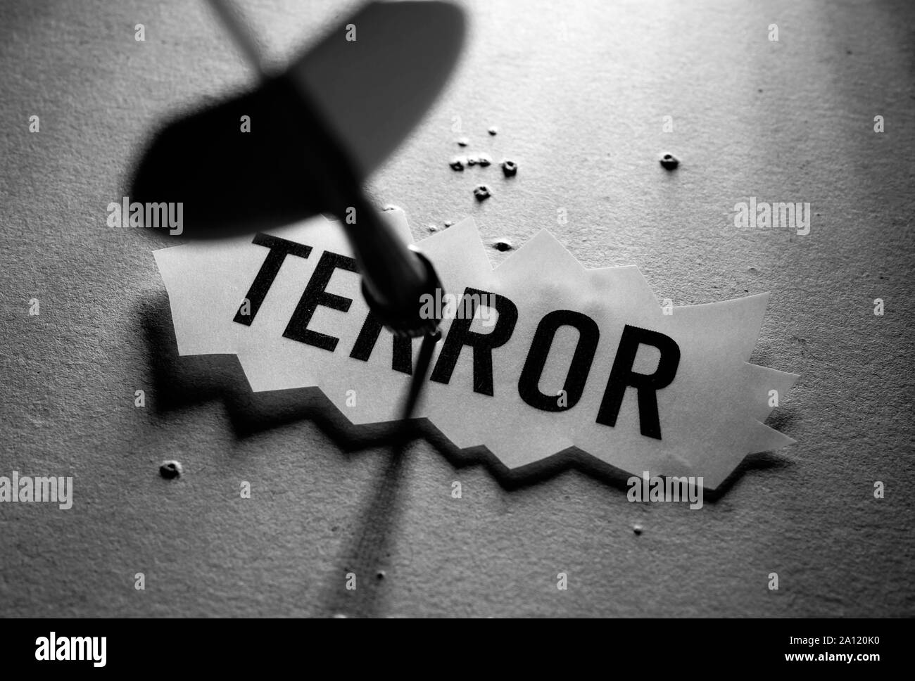 Close up of a Terror Tag implying fear and terror Stock Photo - Alamy