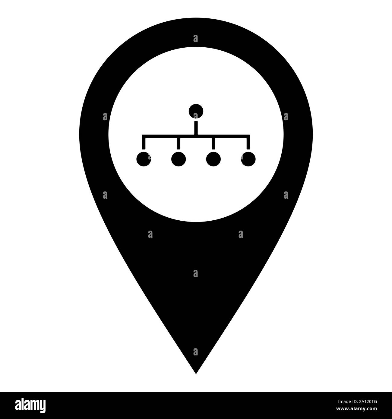 Network and location pin Stock Photo - Alamy