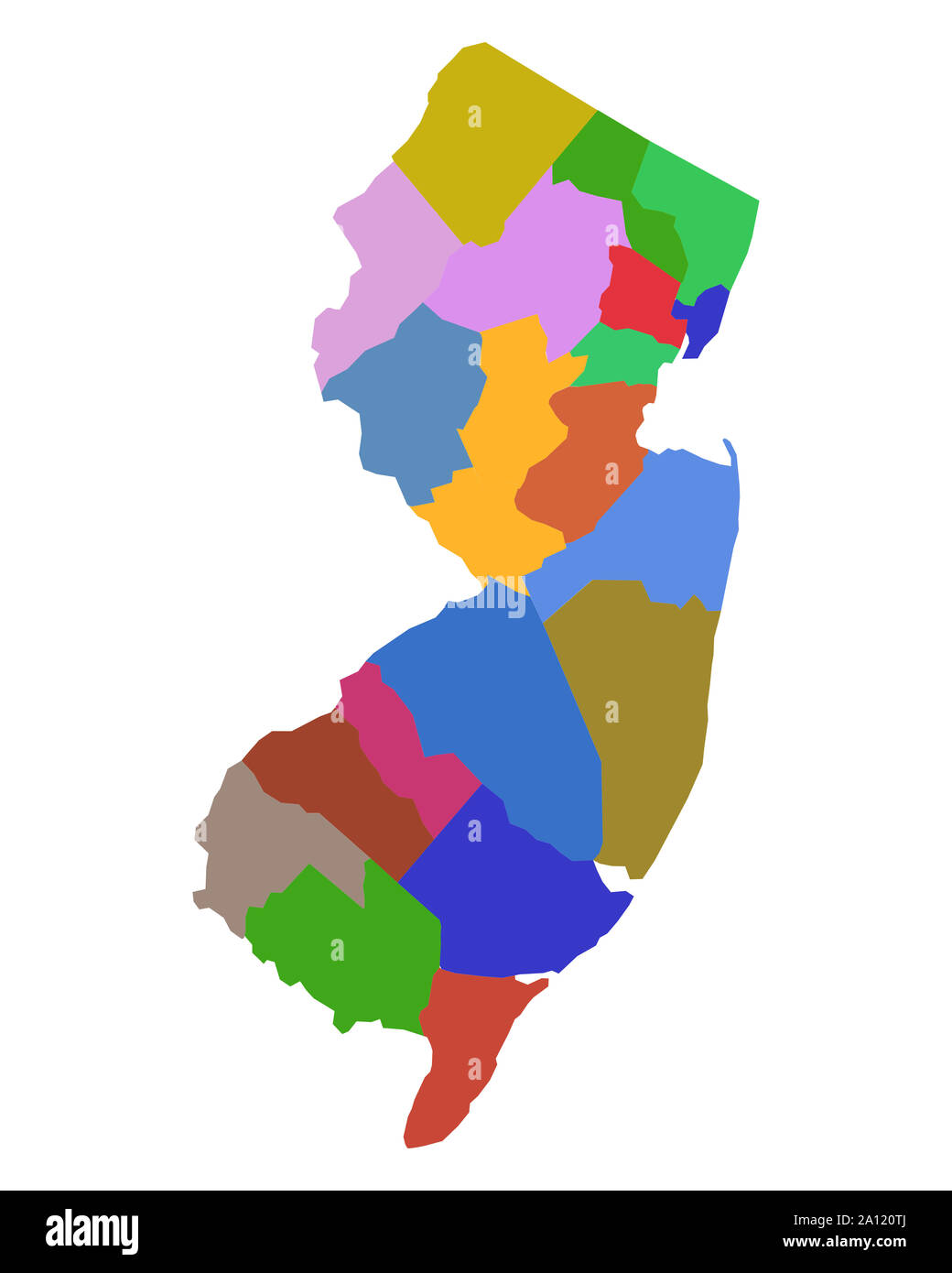 Map of New Jersey Stock Photo - Alamy