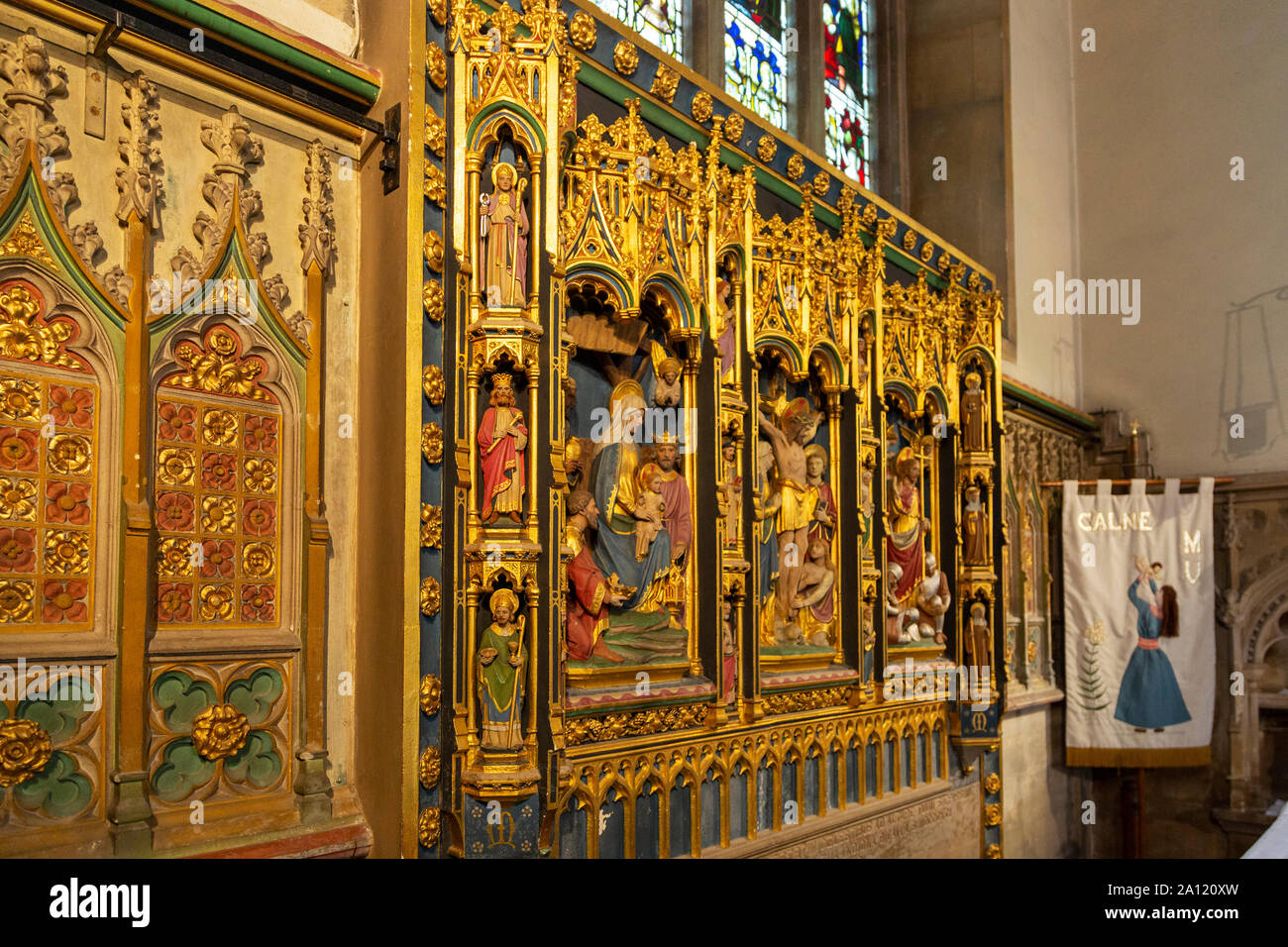Altar reredos 1890 by J.L. Pearson, church of Saint Mary the Virgin ...