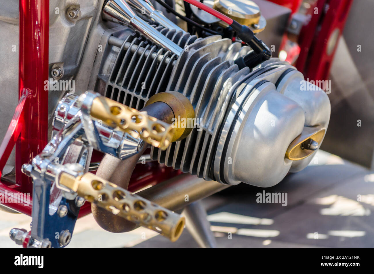 chopper motorcycle engine fragment close up Stock Photo - Alamy