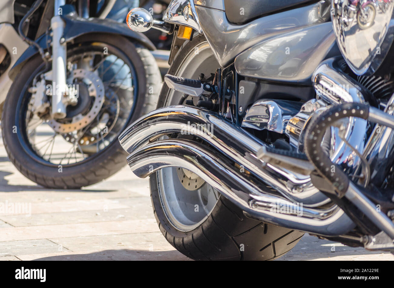 Motorcycle chopper big wheel hi-res stock photography and images - Alamy