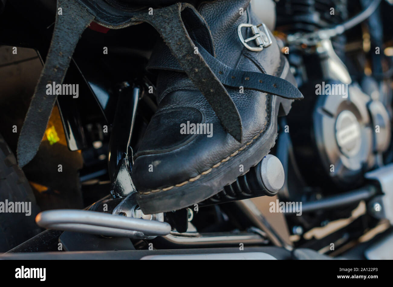 Moto boots hi-res stock photography and images - Alamy