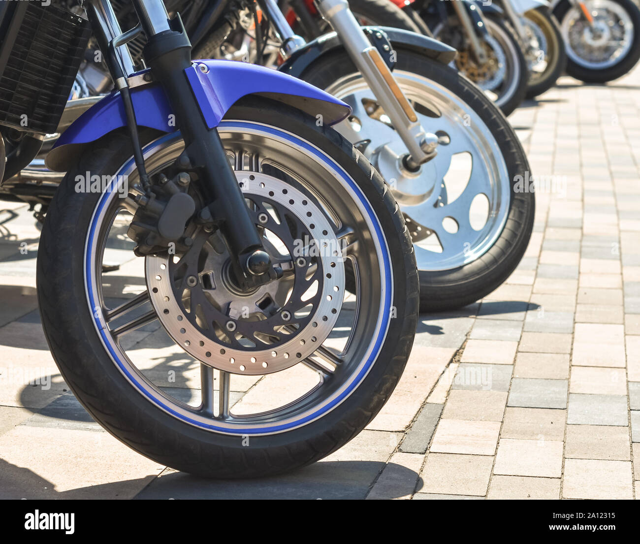 wheel of a sport bike closeup Stock Photo - Alamy