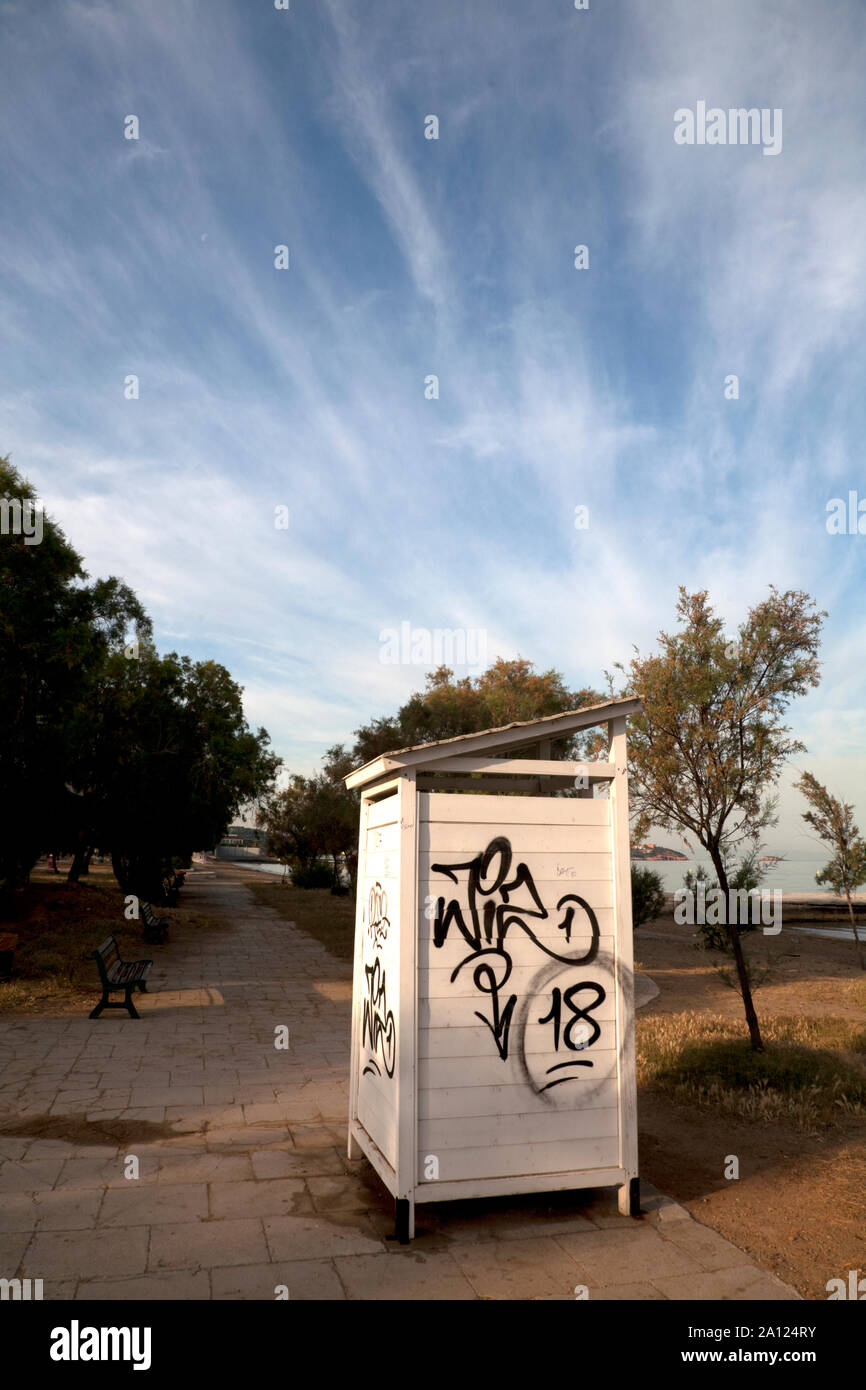 beach changing hut vouliagmeni athens attica greece Stock Photo - Alamy