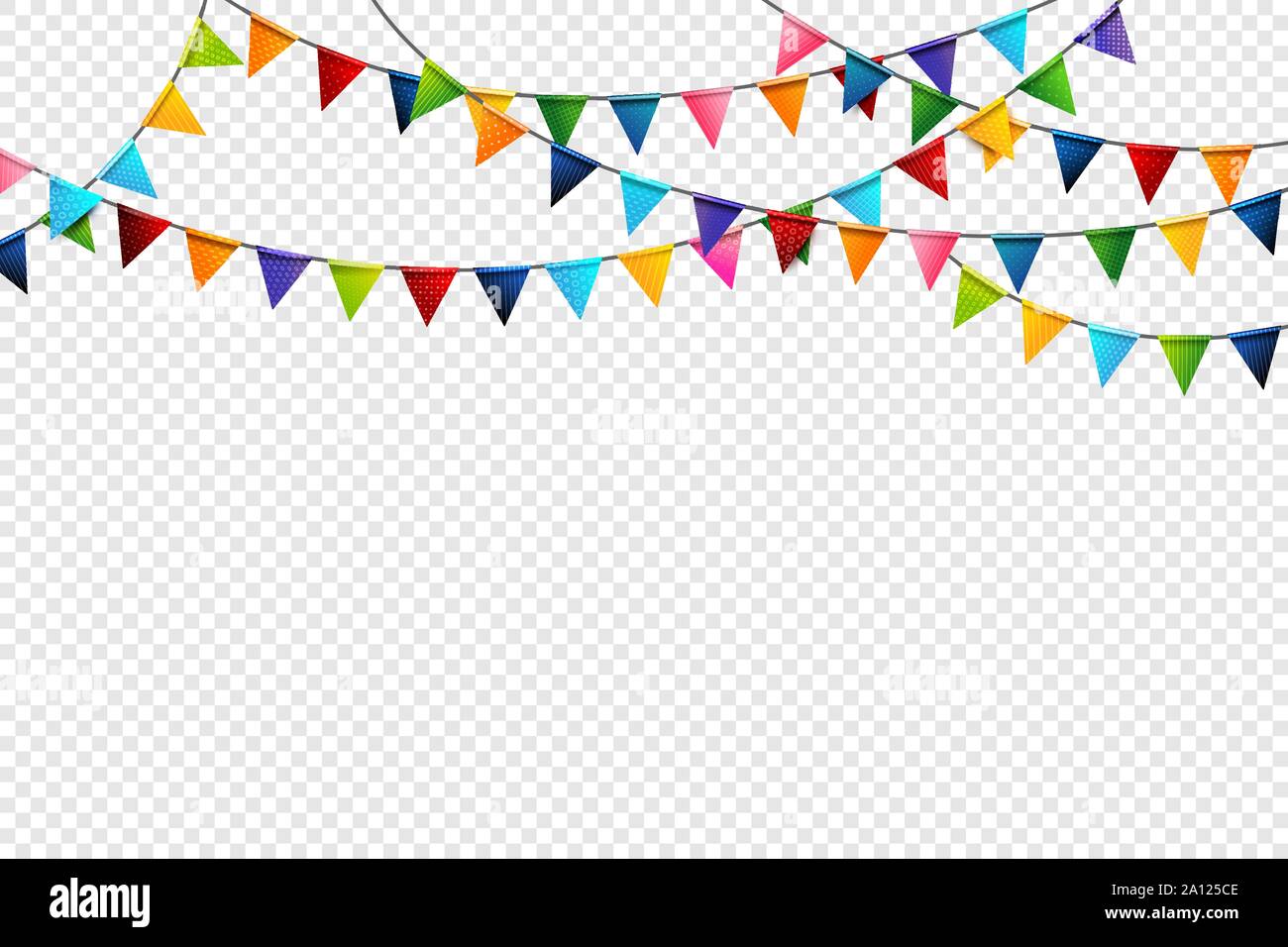 Rainbow colorful celebration triangle pattern flags design element for ...