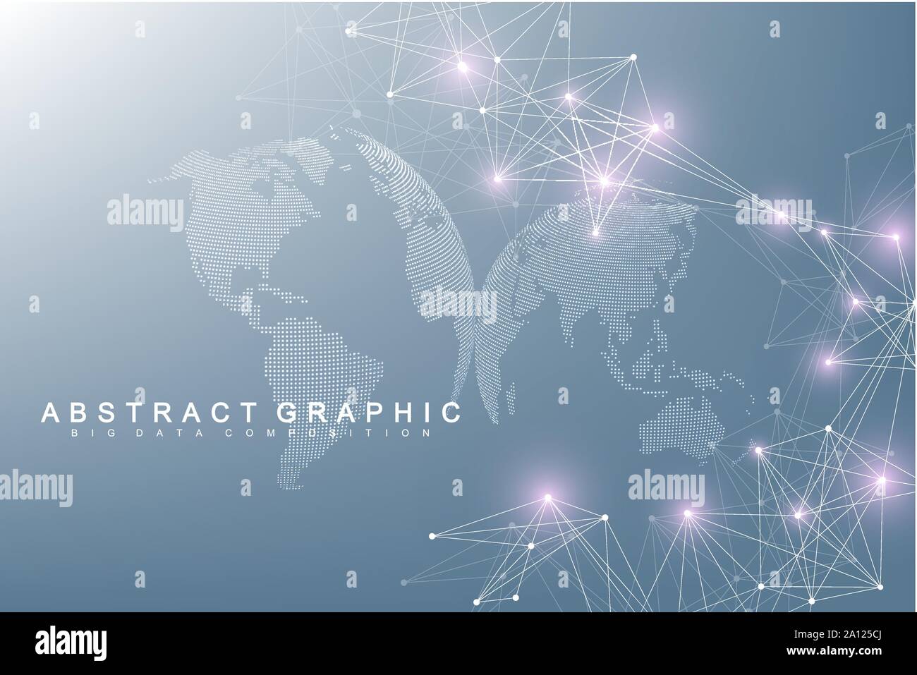 Big data visualization. Geometric abstract background visual ...