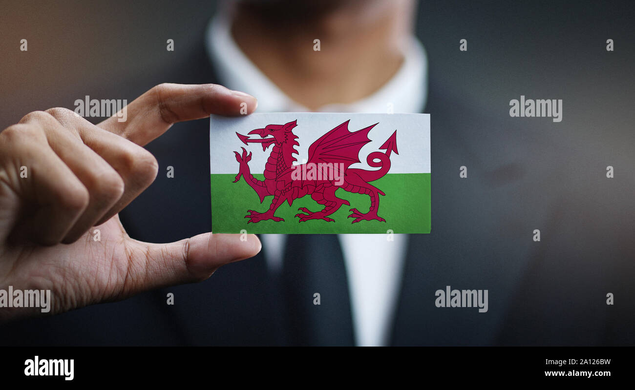 Man holding welsh flag hi-res stock photography and images - Alamy