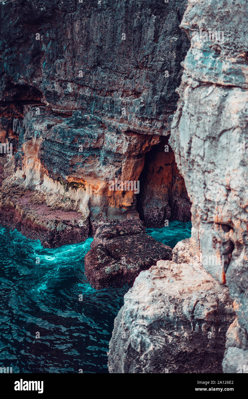 Stone cliffs near the ocean Stock Photo - Alamy