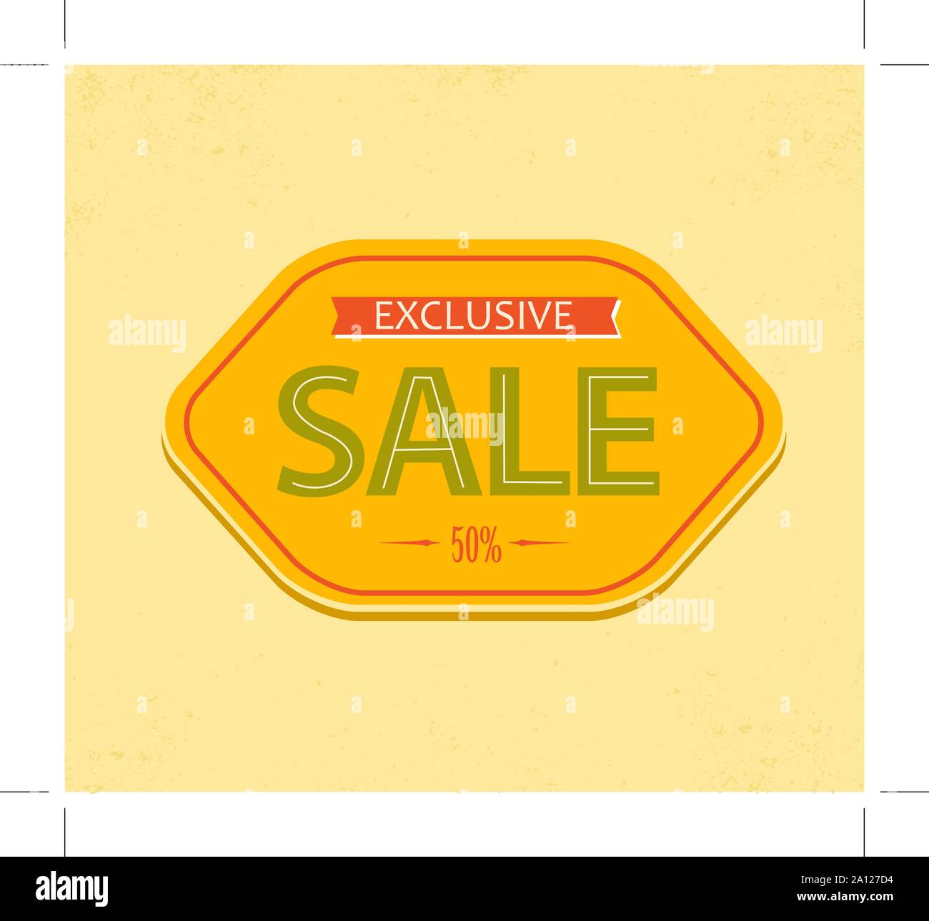 Old retro vector vintage sale label - red, yellow and green Stock ...