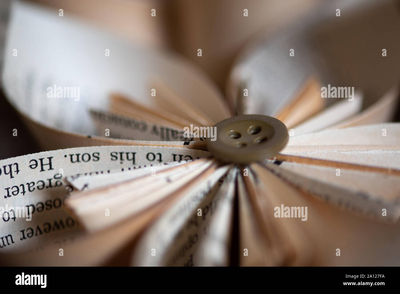 Stylish origami-type hand-made folded paper flowers constructed from ...