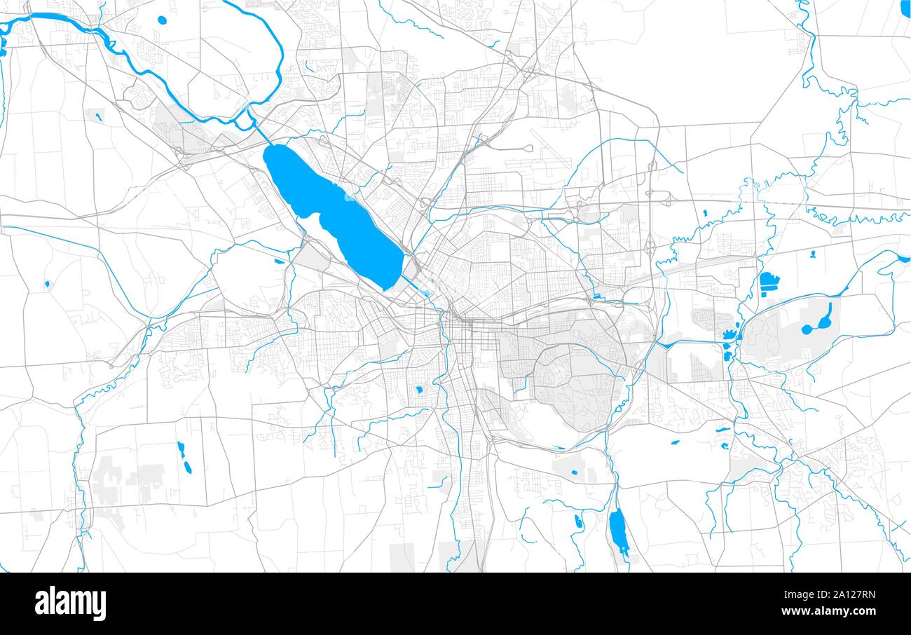 Rich detailed vector area map of Syracuse, New York, USA. Map template ...