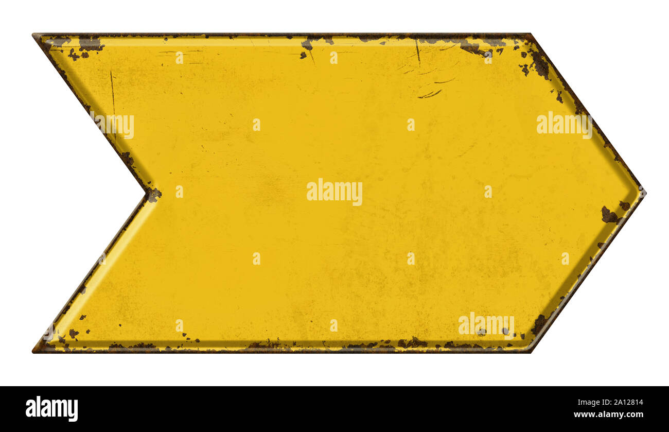 Empty vintage tin sign on a white background Stock Photo - Alamy