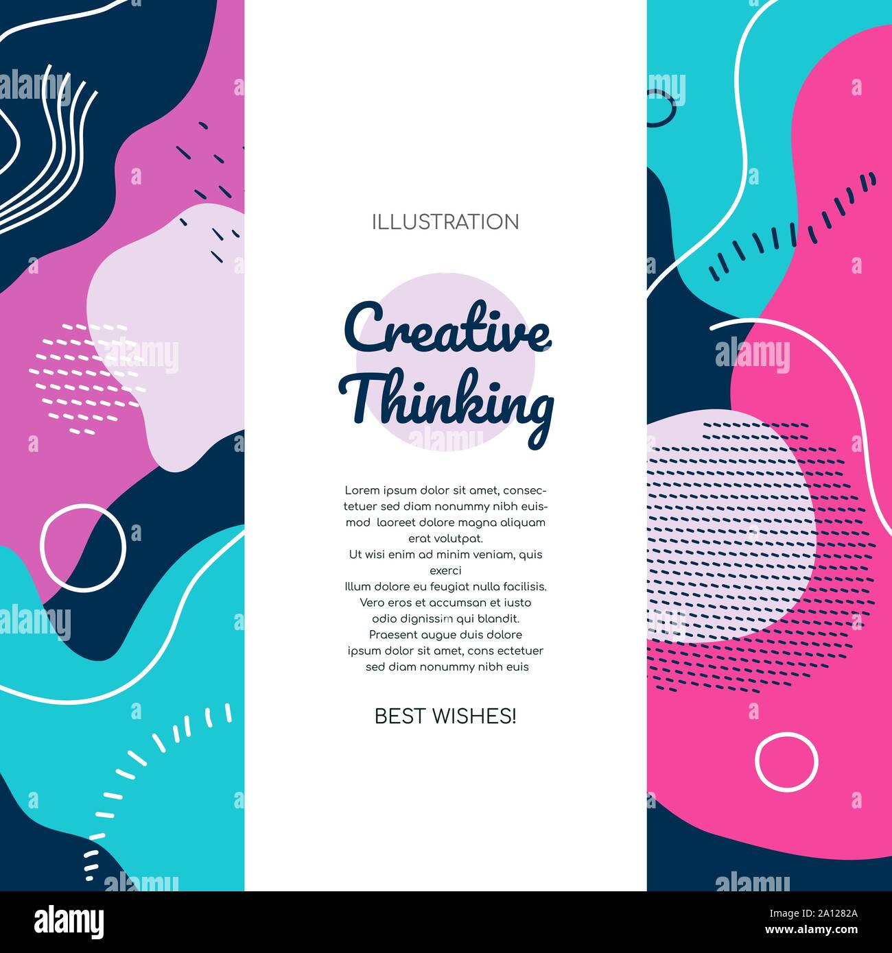 Creative thinking - modern flat design style abstract banner Stock ...