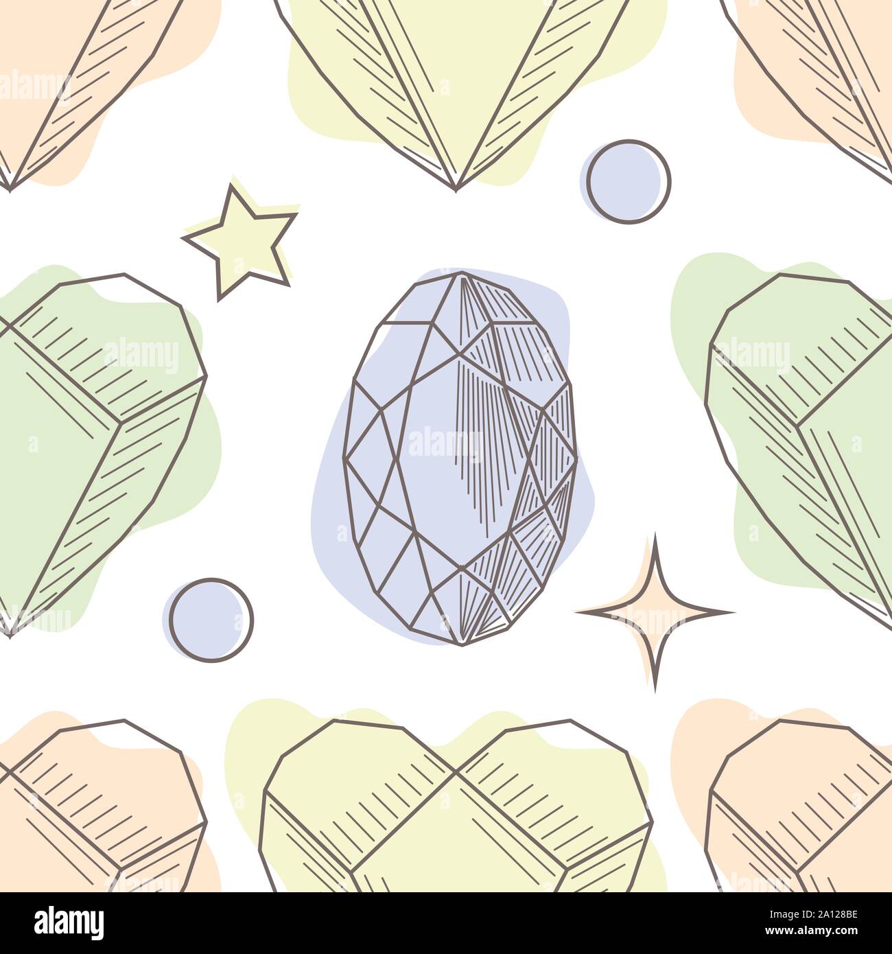 Seamless pastel diamonds pattern. Background with colorful gemstones ...