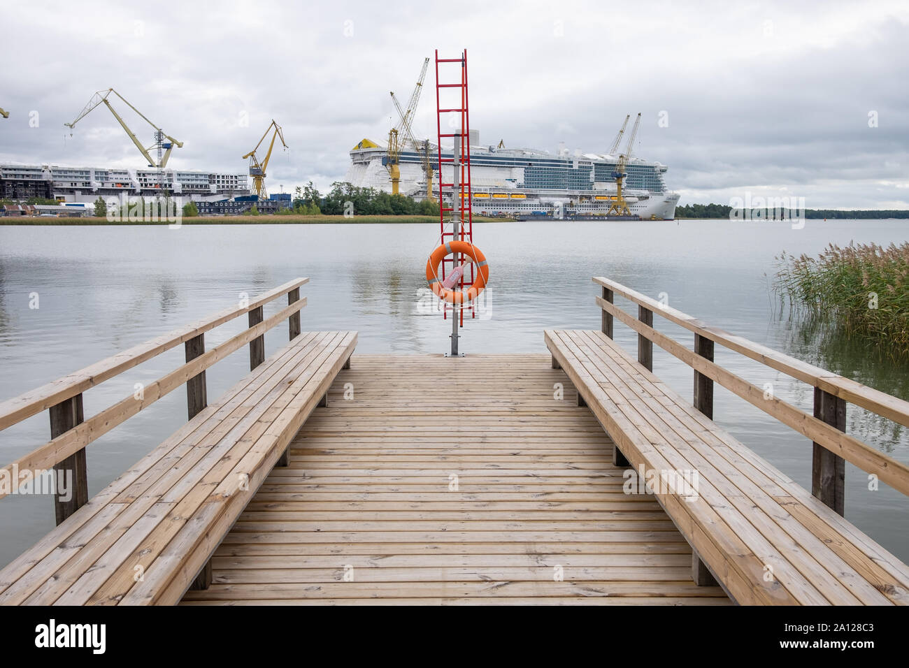 Raisio, Finland - September 21, 2019: Turku Shipyard was founded in ...
