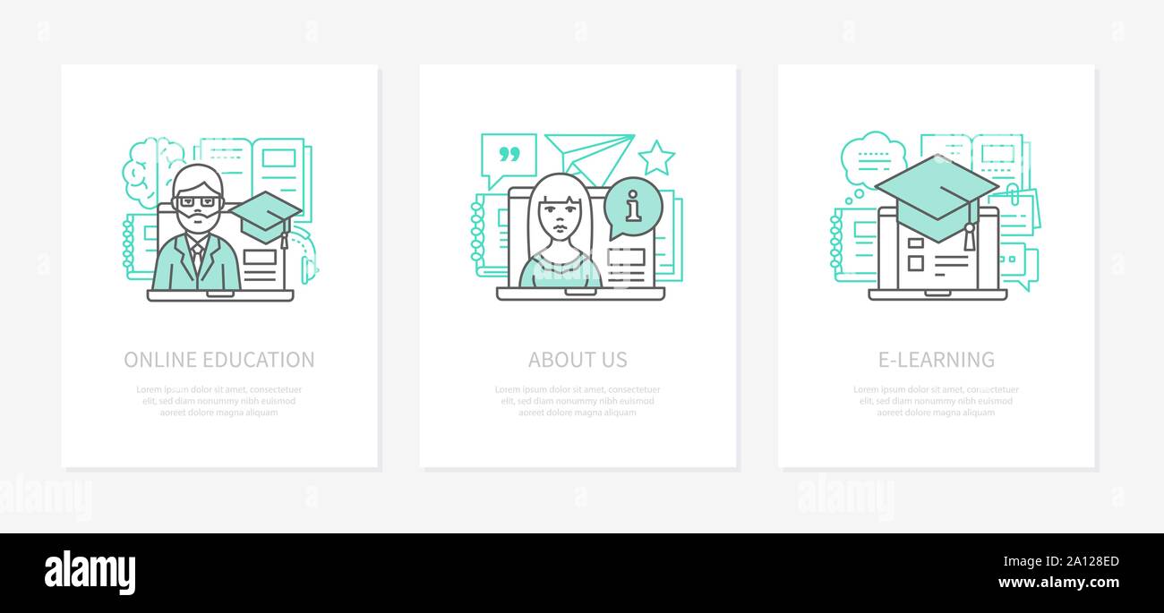 Elearning online Stock Vector Images - Alamy