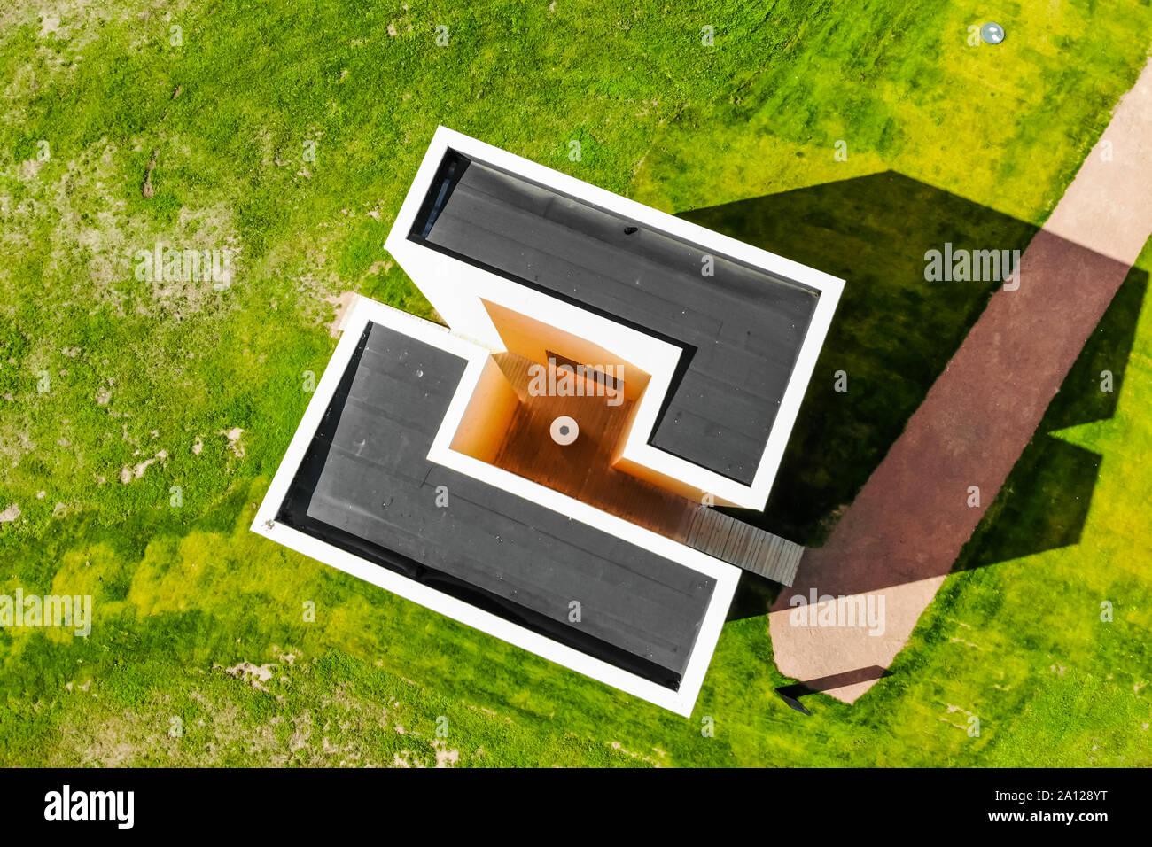 Kouvola, Finland - 2 September 2019: Aerial photo of Symbol of ...