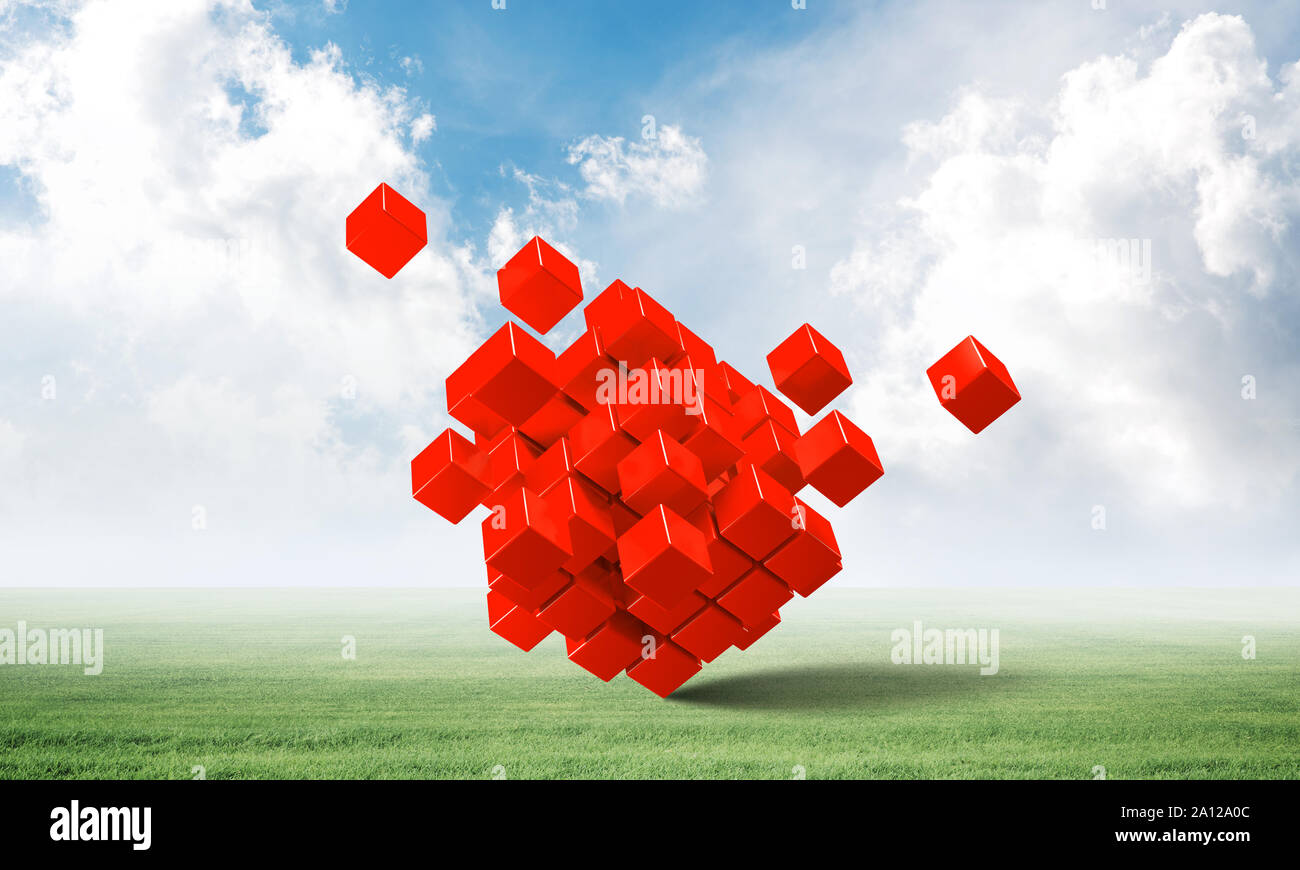 Digital Landscape Cubes High Resolution Stock Photography and Images ...