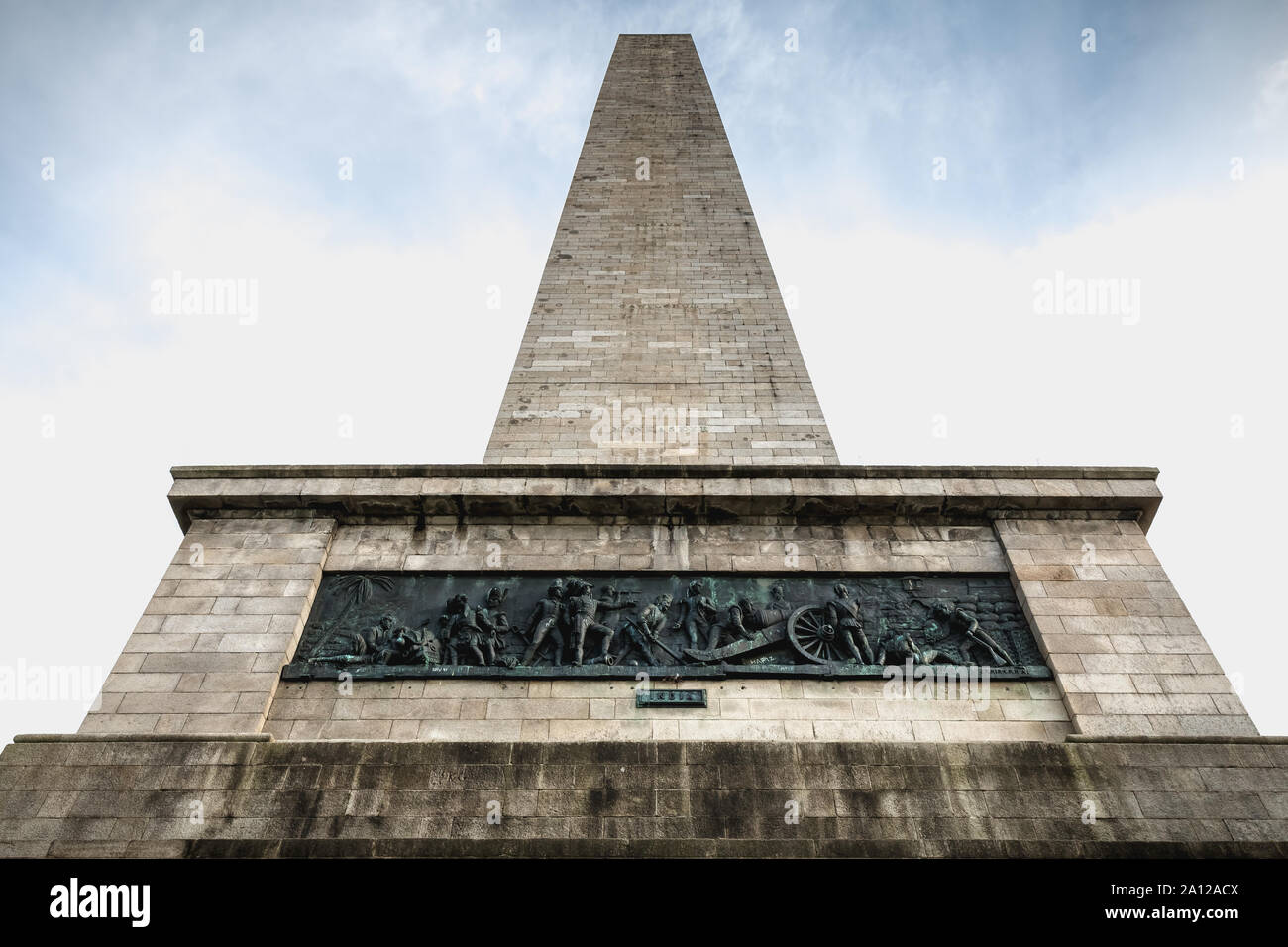 Architectural detail of the Wellington Testimonial obelisk in the ...