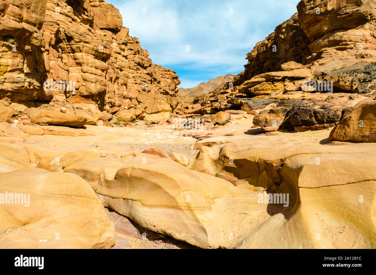 colored canyon in the desert in Egypt Stock Photo - Alamy