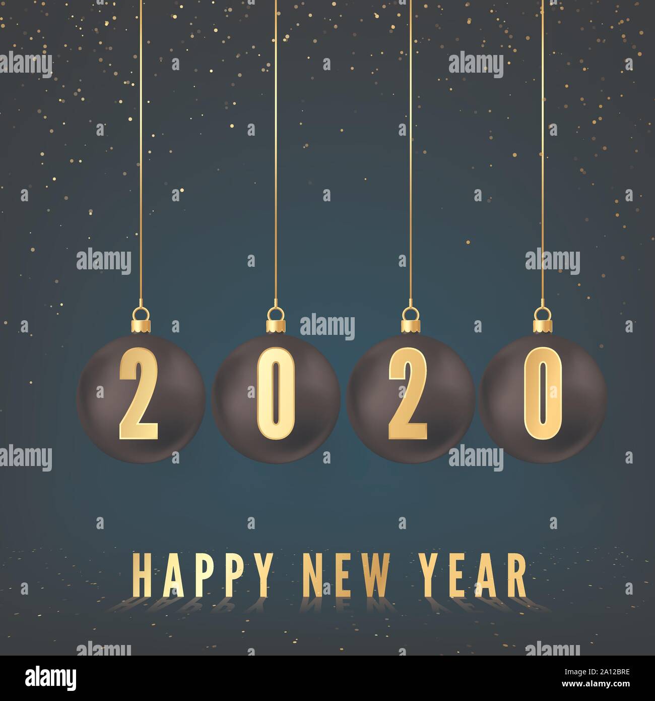 New year black numbers Stock Vector Images - Alamy