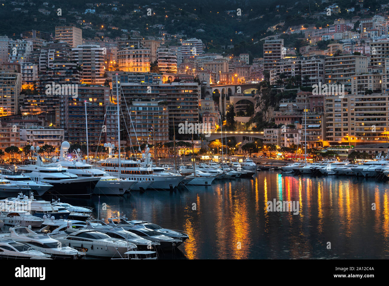 The Port of Monaco in the Principality of Monaco, a sovereign city ...