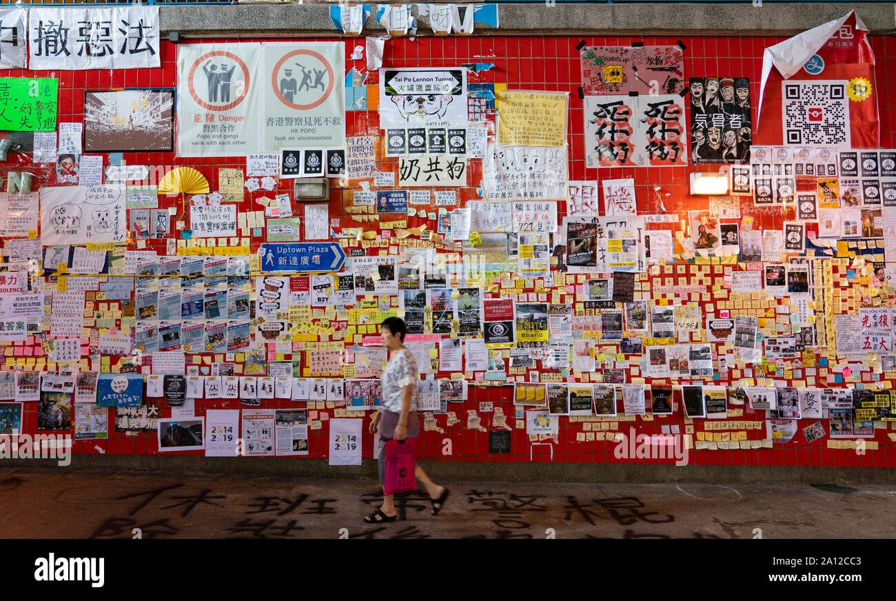 Pro democracy and anti extradition law protests slogans and posters in ...