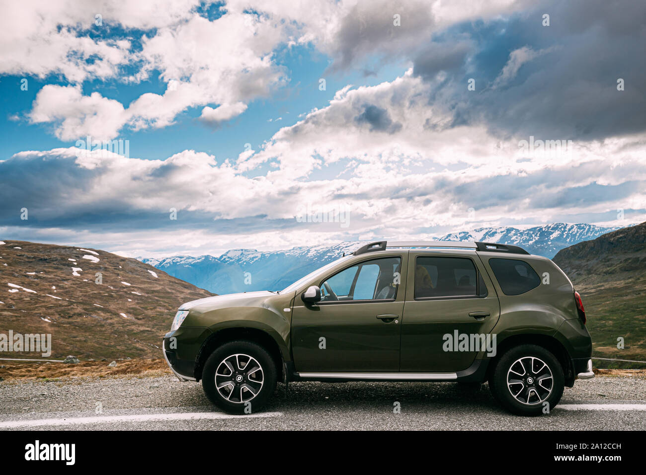 Aurlandsfjellet, Norway - June 13, 2019: Car Renault Duster SUV Parked ...