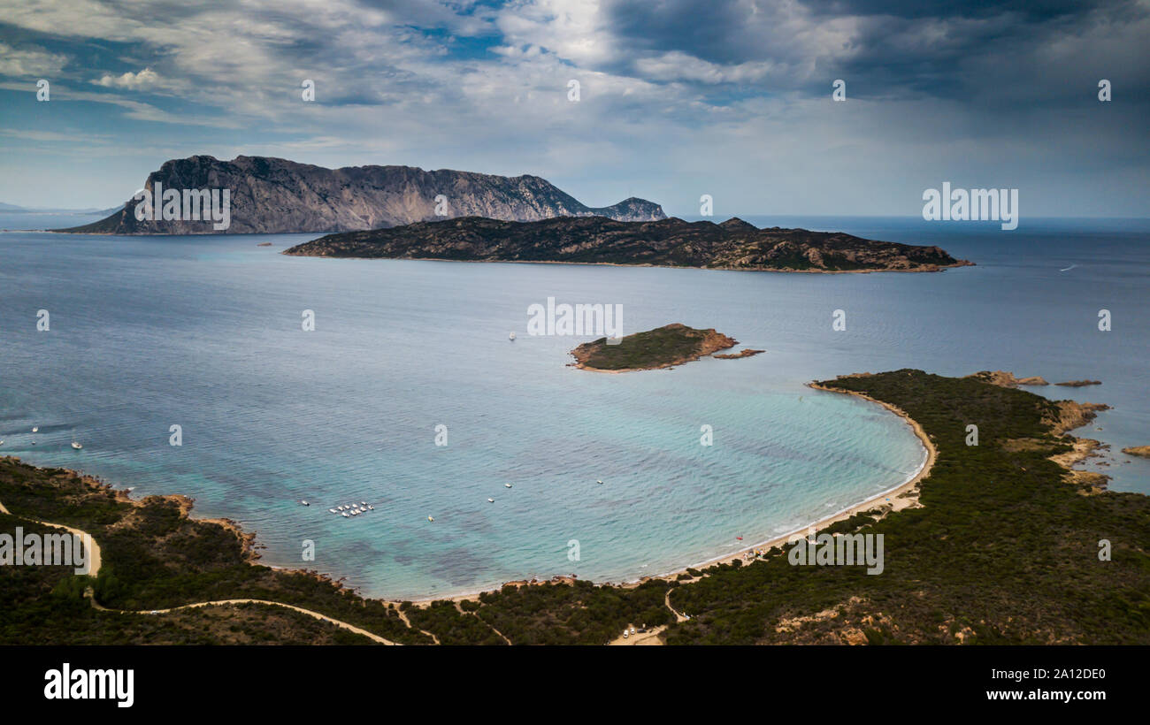 Drone view of Sardinia Beach Stock Photo - Alamy