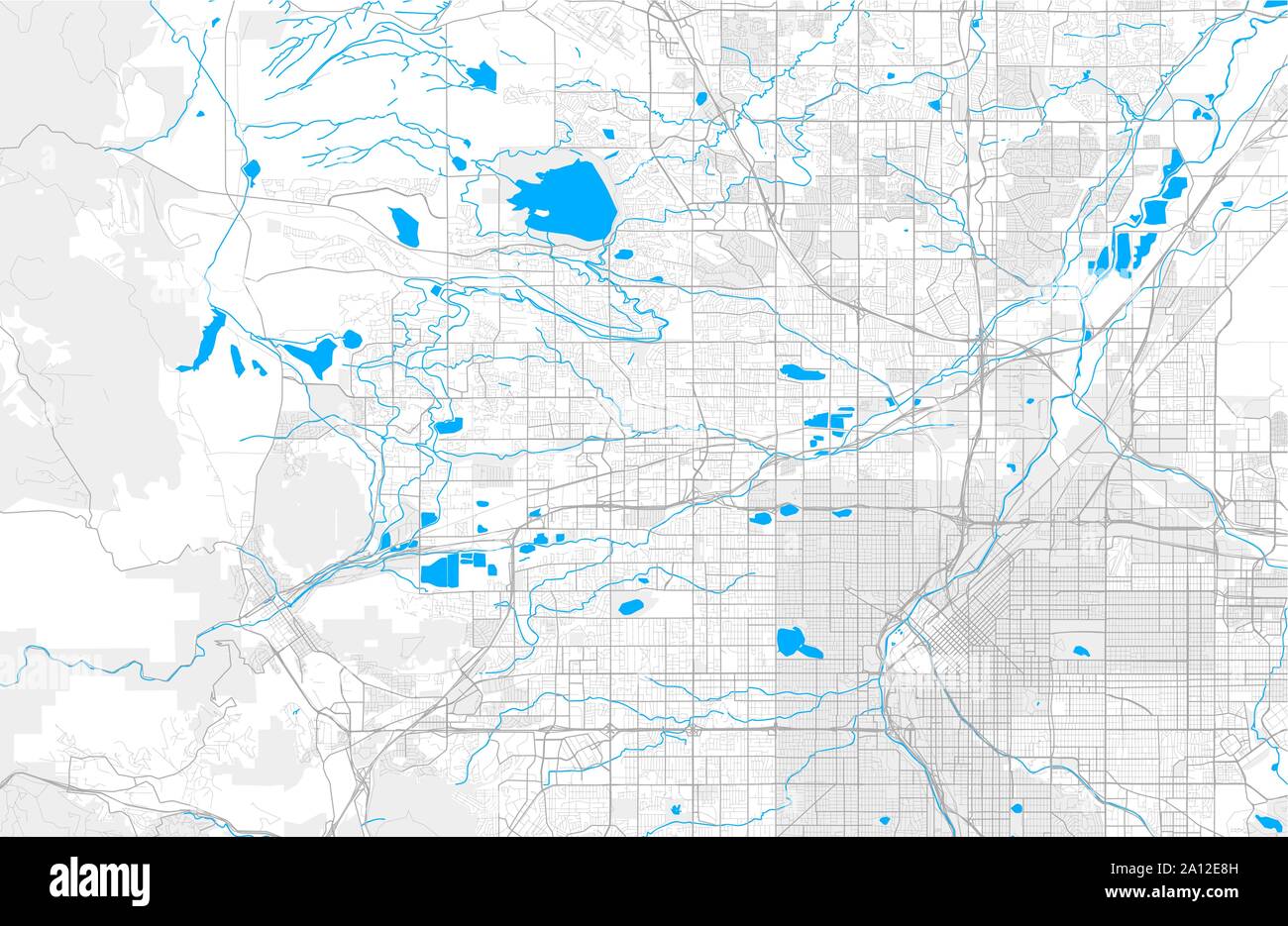 Rich detailed vector area map of Arvada, Colorado, USA. Map template ...