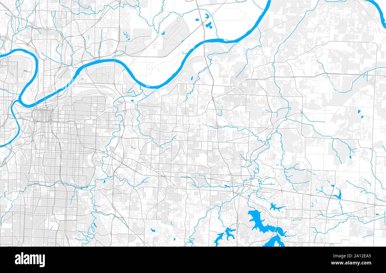 Rich detailed vector area map of Independence, Missouri, USA. Map ...