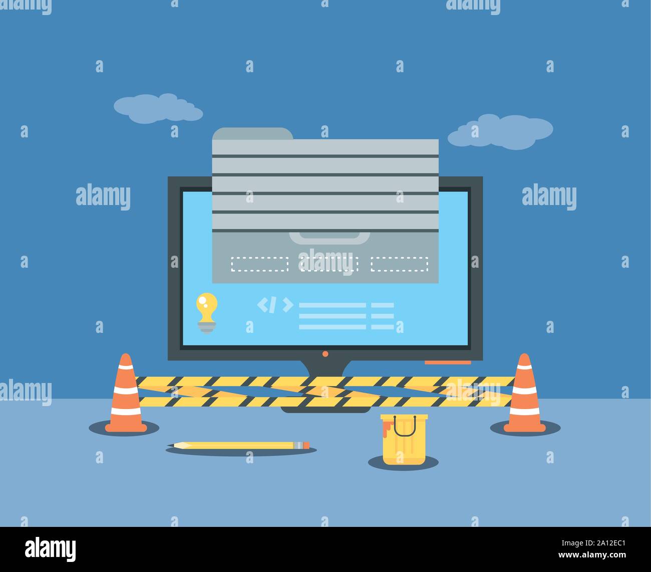 Stair maintenance Stock Vector Images - Alamy