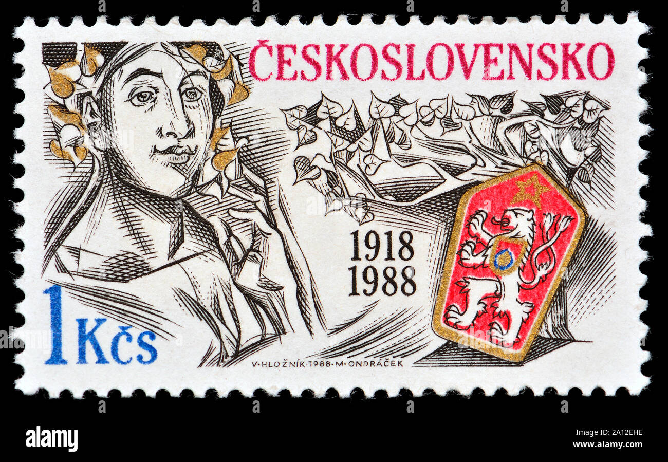 Postage stamp czechoslovakia hi-res stock photography and images - Alamy