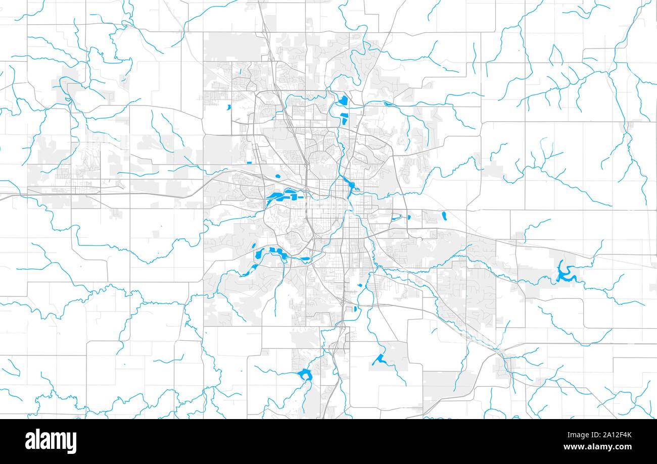 Rich detailed vector area map of Rochester, Minnesota, USA. Map ...