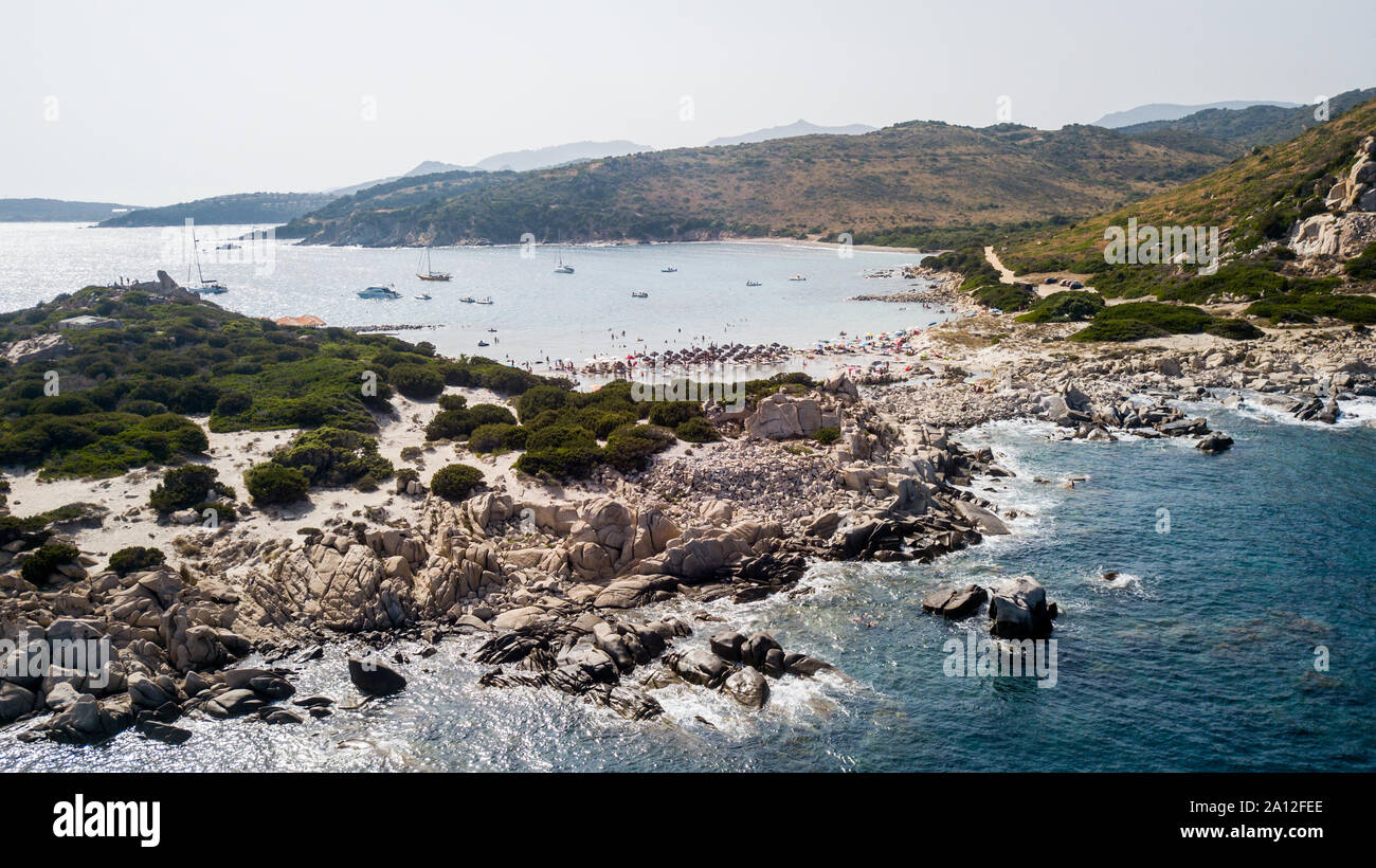 Drone view of Sardinia Beach Stock Photo - Alamy