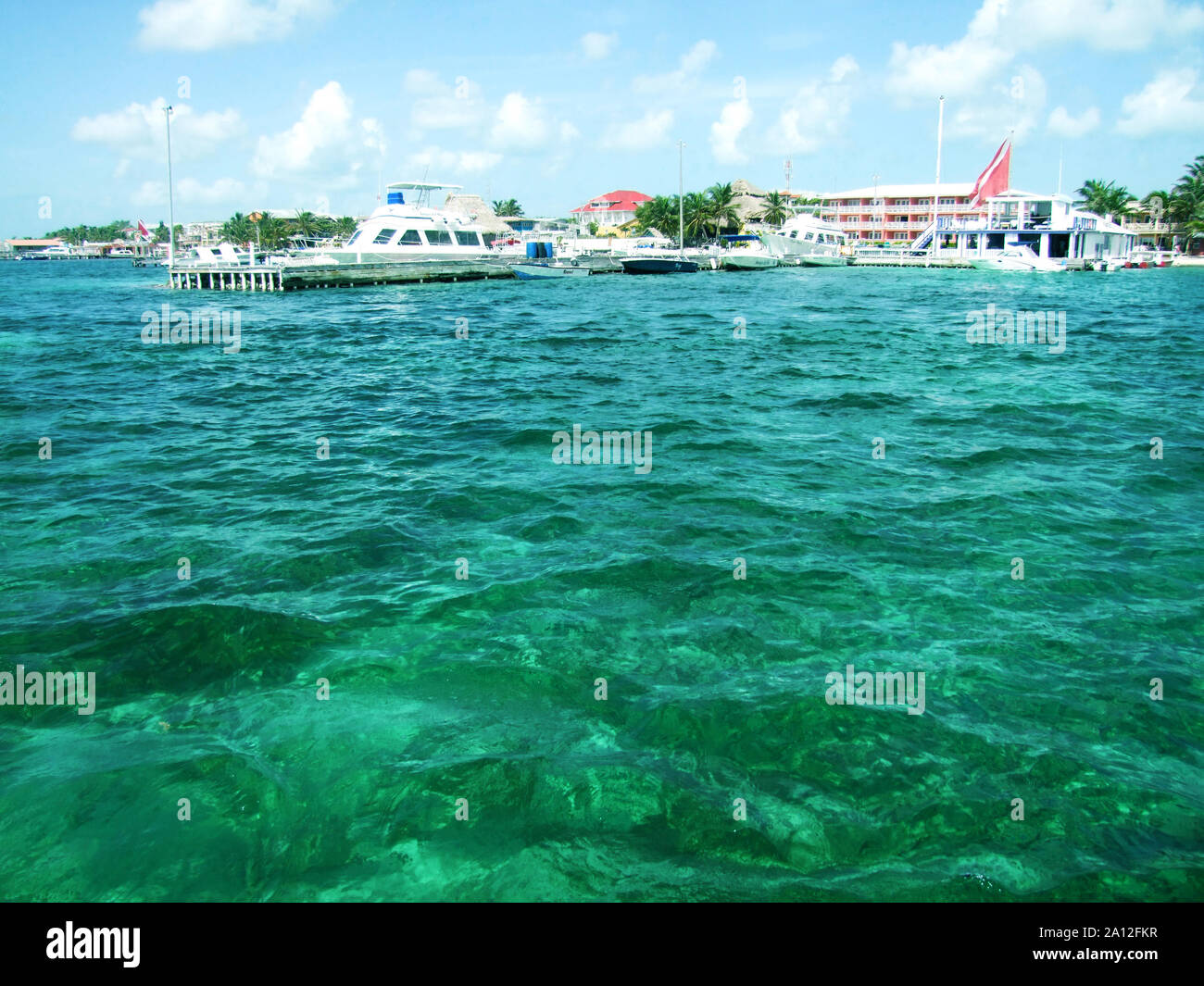 Beautiful Water of Belize Stock Photo - Alamy