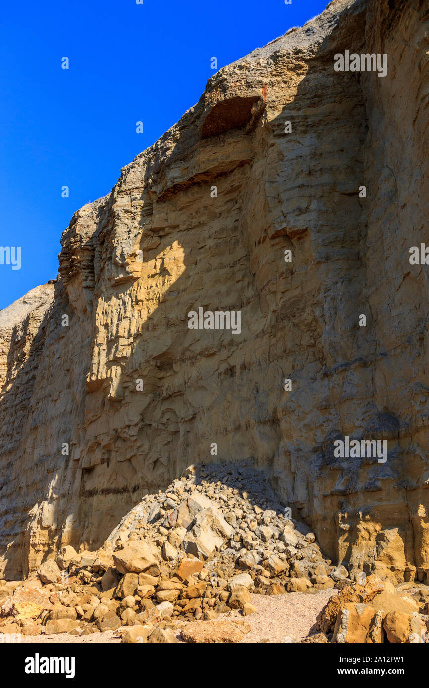 hive beach sandstone cliff falls, danger,near west bay coast resort ...