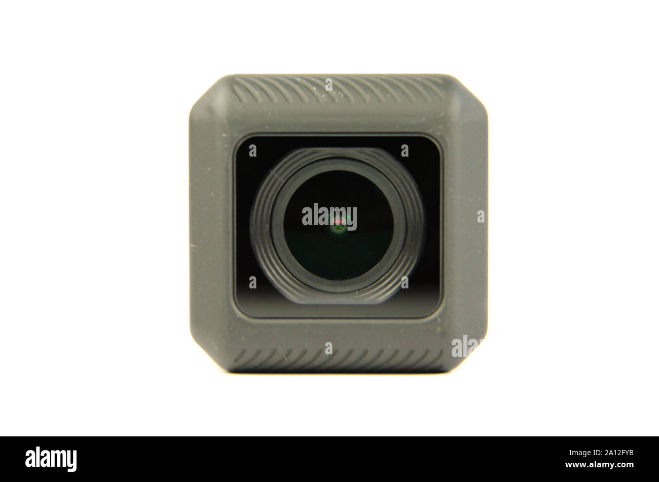 macro high key photo or photography of a boxed little action cam with ...