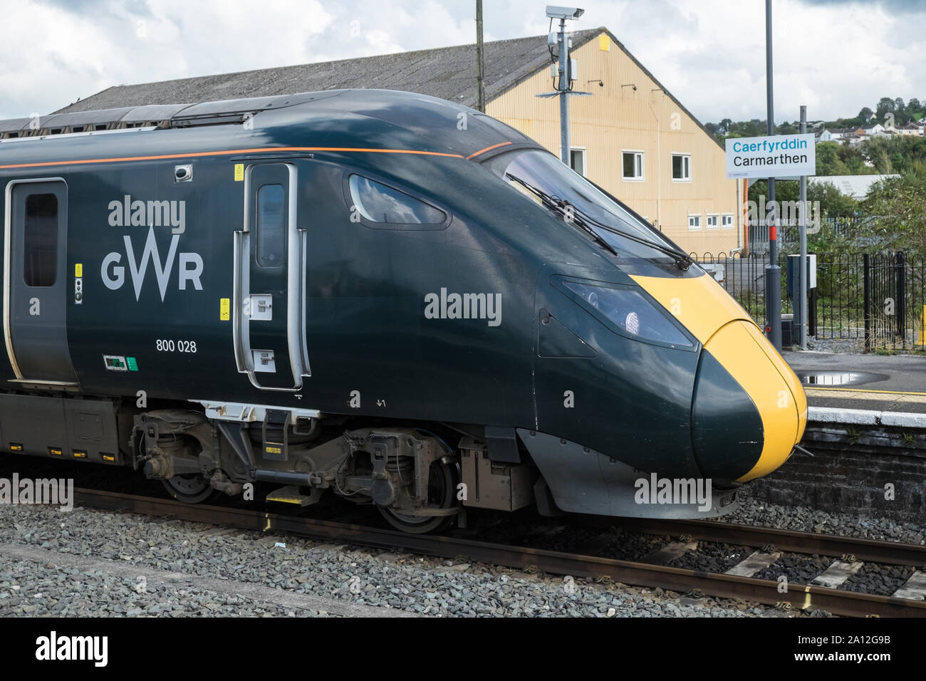 GWR,Great Western Railway,train,at,platform,Carmarthen,Train,station ...