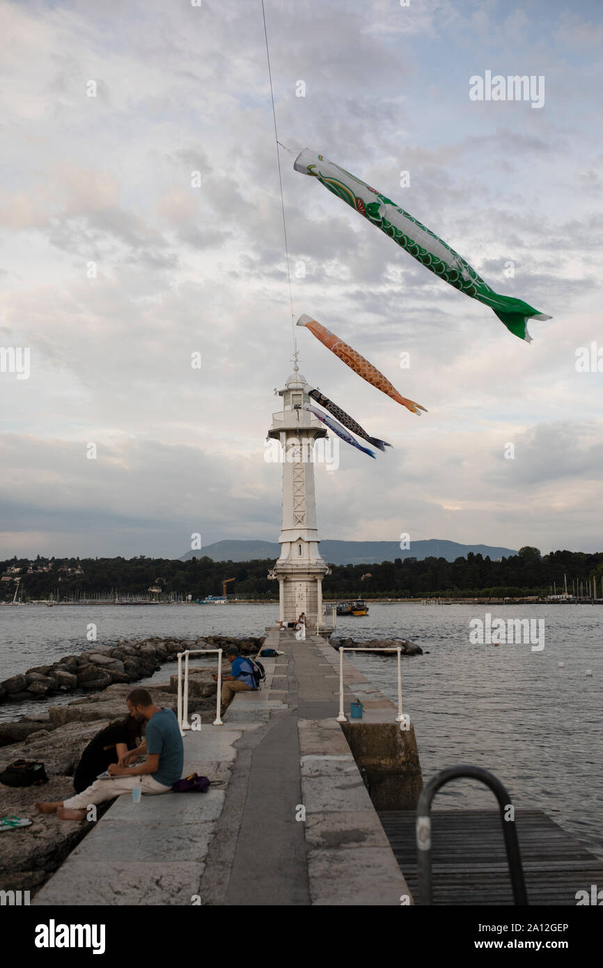 Phare lac leman hi-res stock photography and images - Alamy