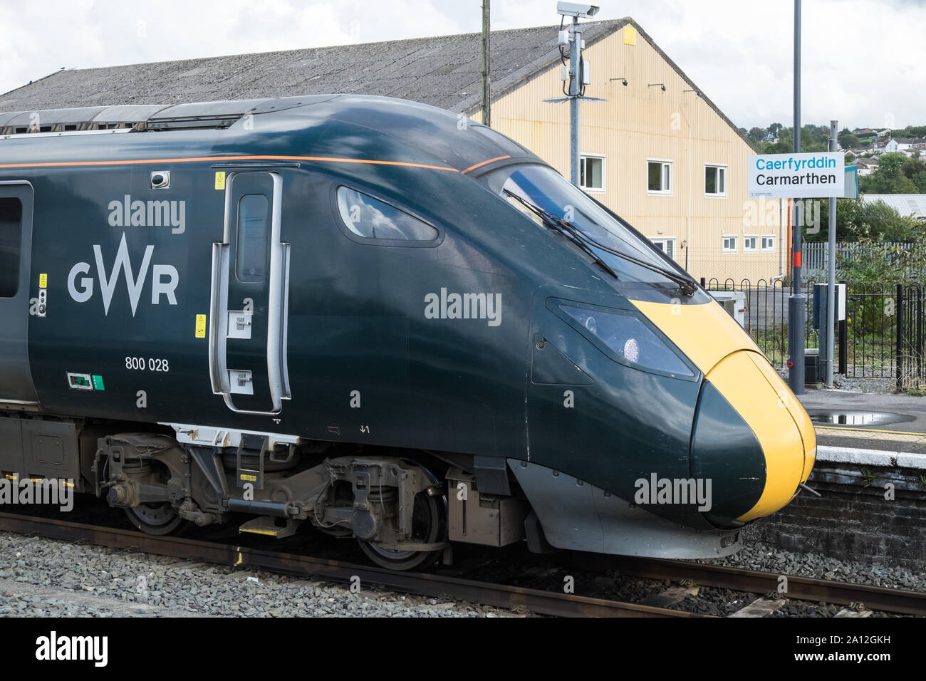 GWR,Great Western Railway,train,at,platform,Carmarthen,Train,station ...